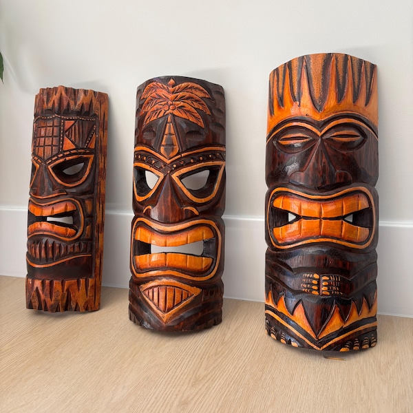 Tiki Mask Wood - Etsy