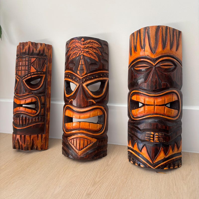 Wall Art Wooden Mask - Etsy