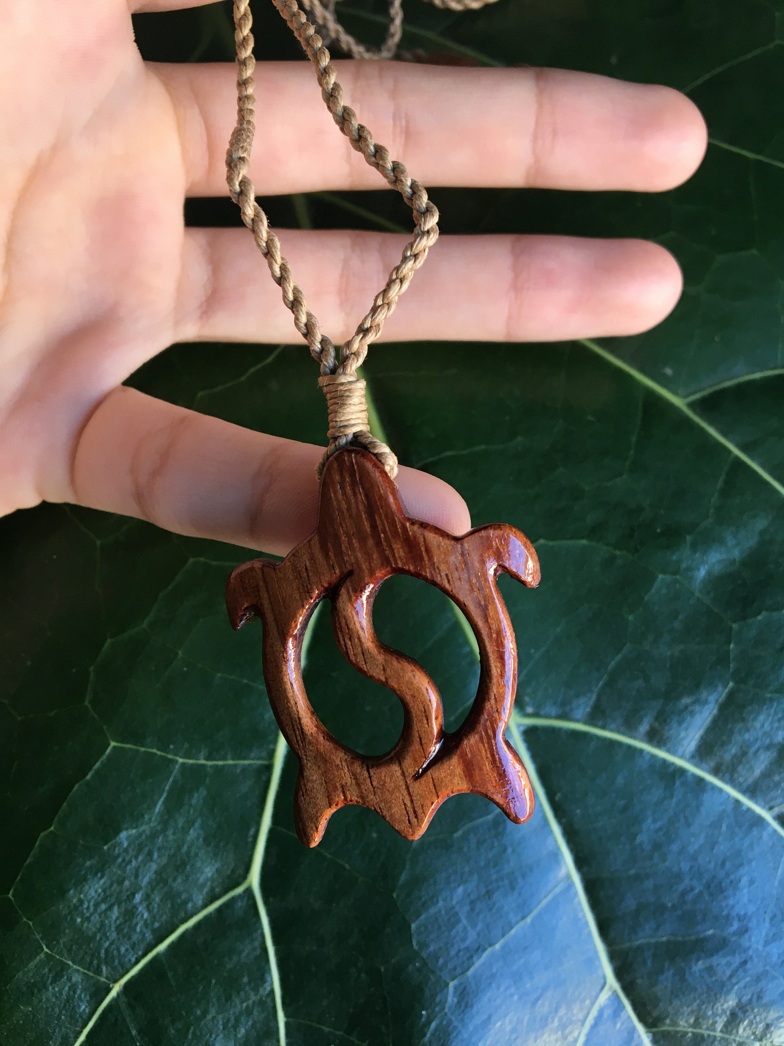 Traditional Hawaiian Turtle Honu Koa Wood Hawaiian Jewelry Pendant ...