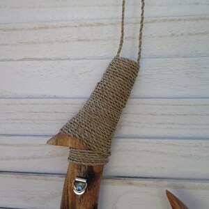 Hawaiian Hand Made Wall Decor Plaques Solid Wood Polynesian Fish Hook ...