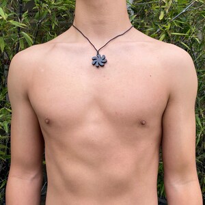 Genuine Black Jade Flower Design Adjustable Black Hemp Cord Pendant - Etsy