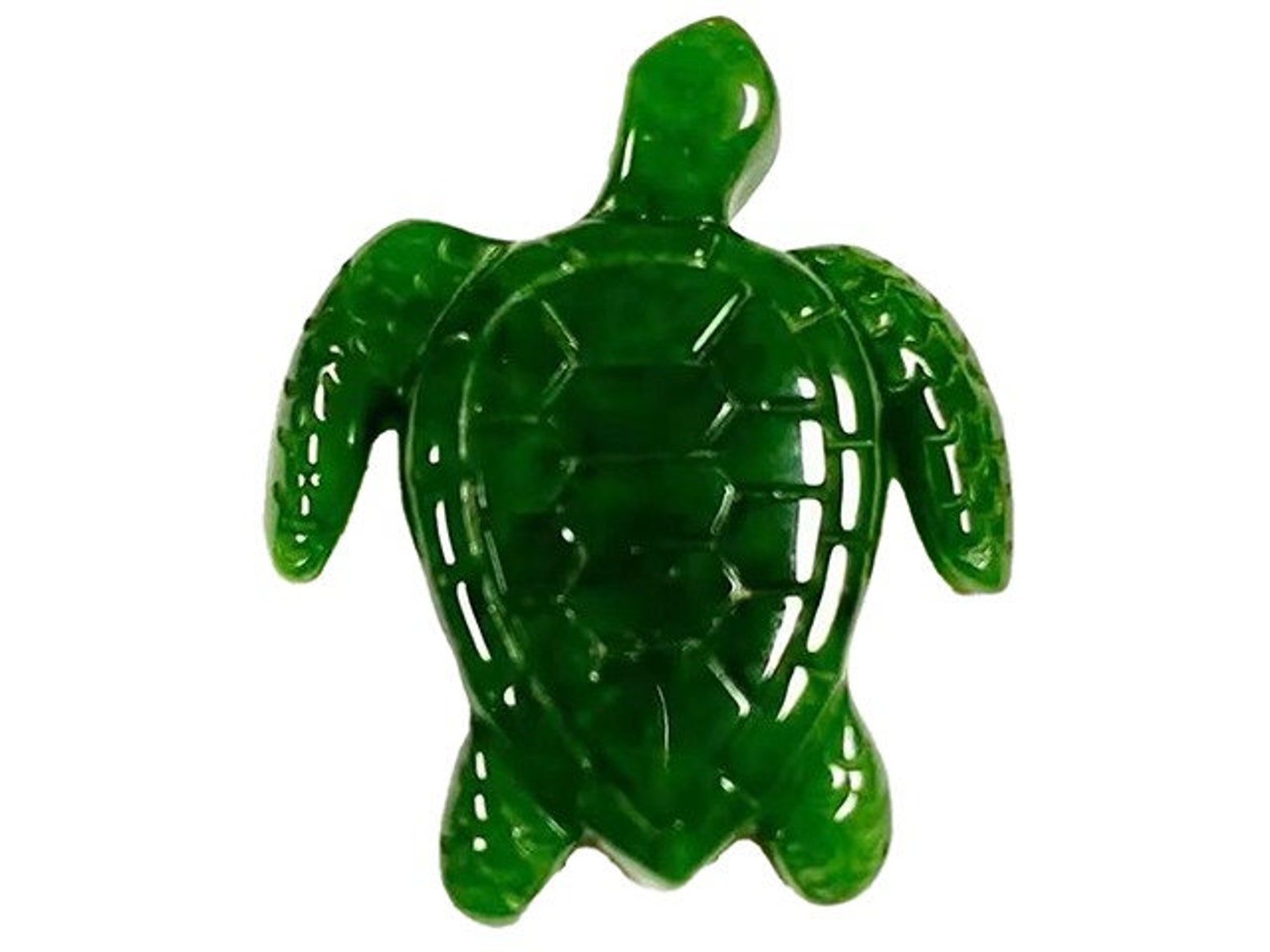 Genuine Green Jade Turtle Honu Design Adjustable Brown Hemp Cord ...