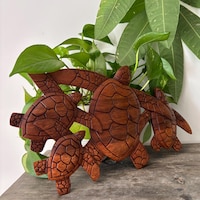 Hand Carved Wooden Turtle Wall Art: Rustic Ocean Decor - Etsy