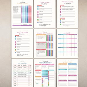Kids Chore Chart | Printable Responsibility Tracker | Daily & Weekly ...