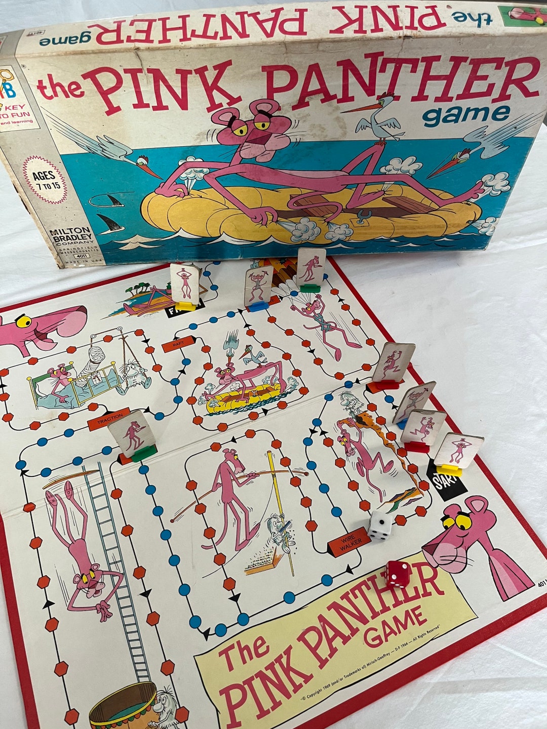Rare/ Vintage/ 1970/ the Pink Panther/ Board Game/ Milton - Etsy