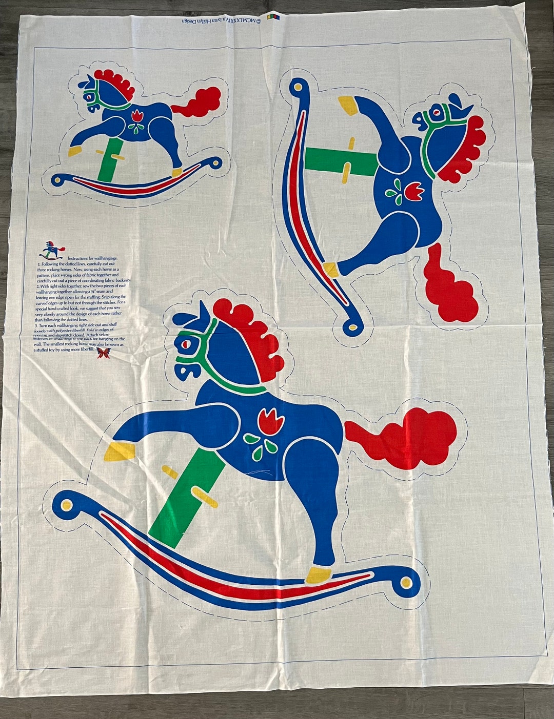 Vintage/ 1980s/ Rocking Horse/ Sewing Pattern/ Wallhangings/ Stuffed ...