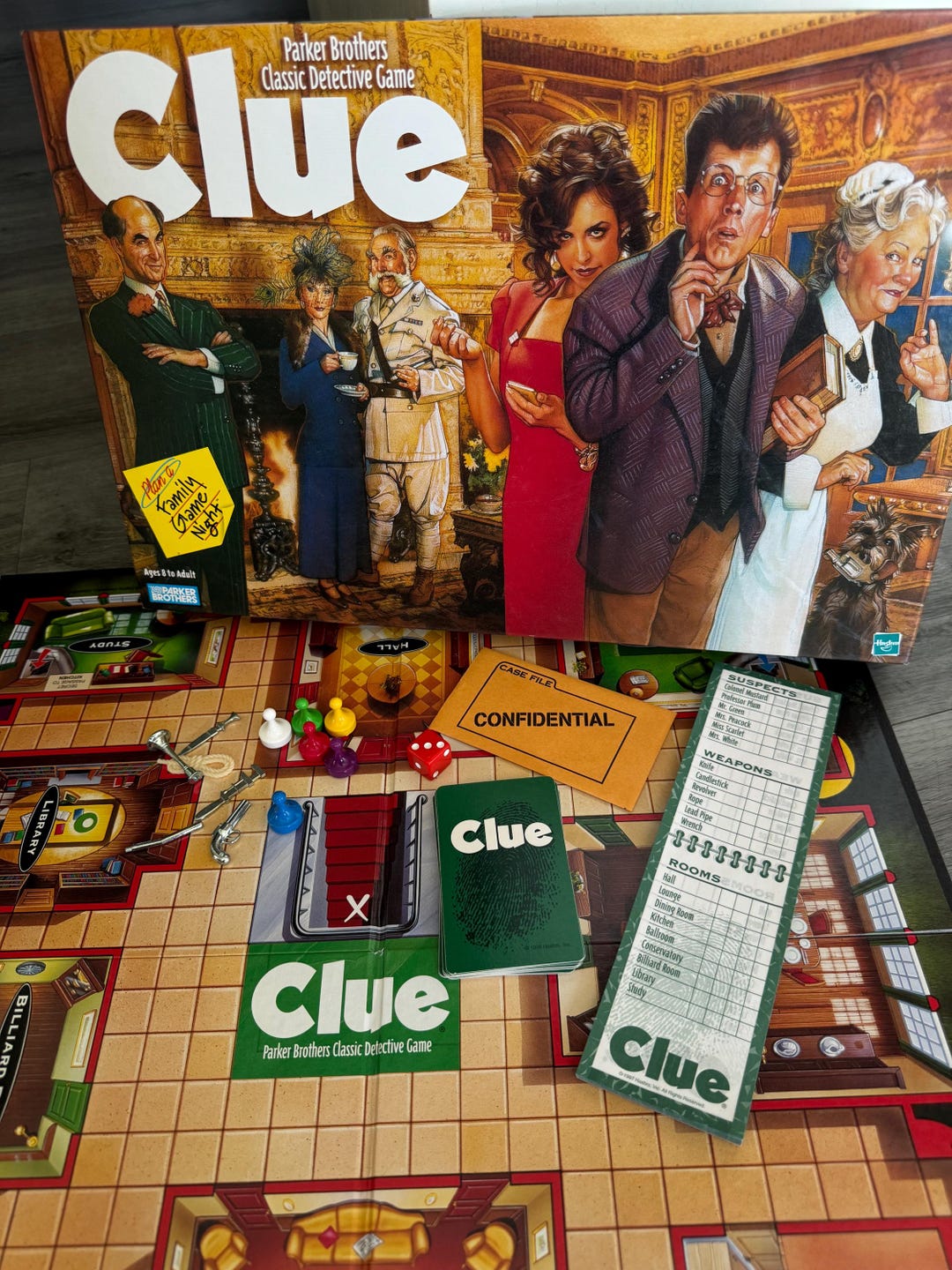 Vintage/ 1998/ Clue/ Board Game/ Parker Brothers/ Detective Game/ Very ...