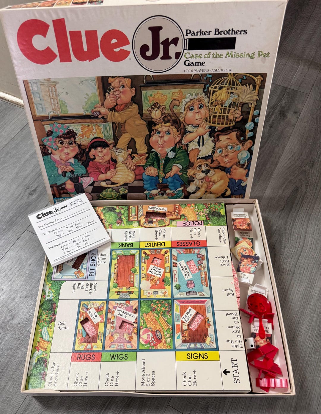 Vintage/ 1989/ Clue/ Jr./ Case of the Missing Pet/ Game/ Parker ...