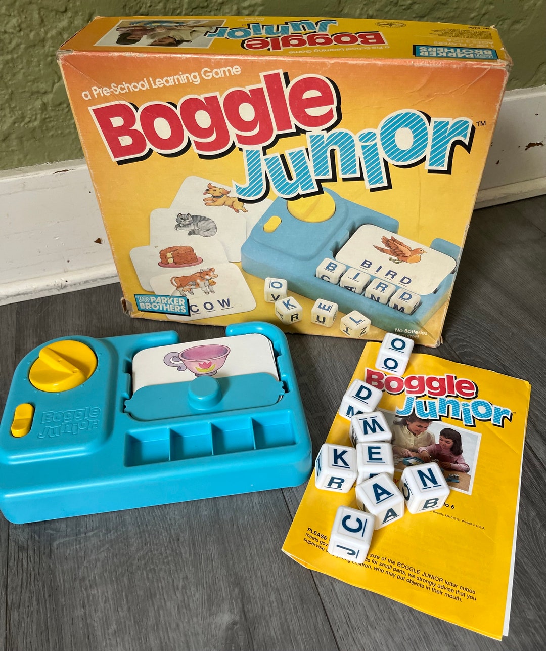 Vintage/ 1988/ Boggle/ Junior/ A Pre School Learning Game/ Parker Brothers/ Word Game/ Skills ...