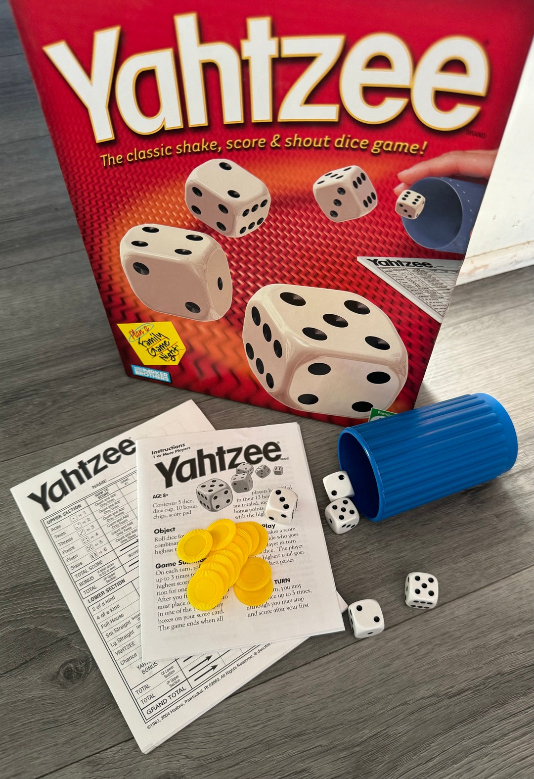 2005/ Yahtzee/ Dice Game/ Parker Brothers/ Hasbro/ Complete/ Good Condition - Etsy