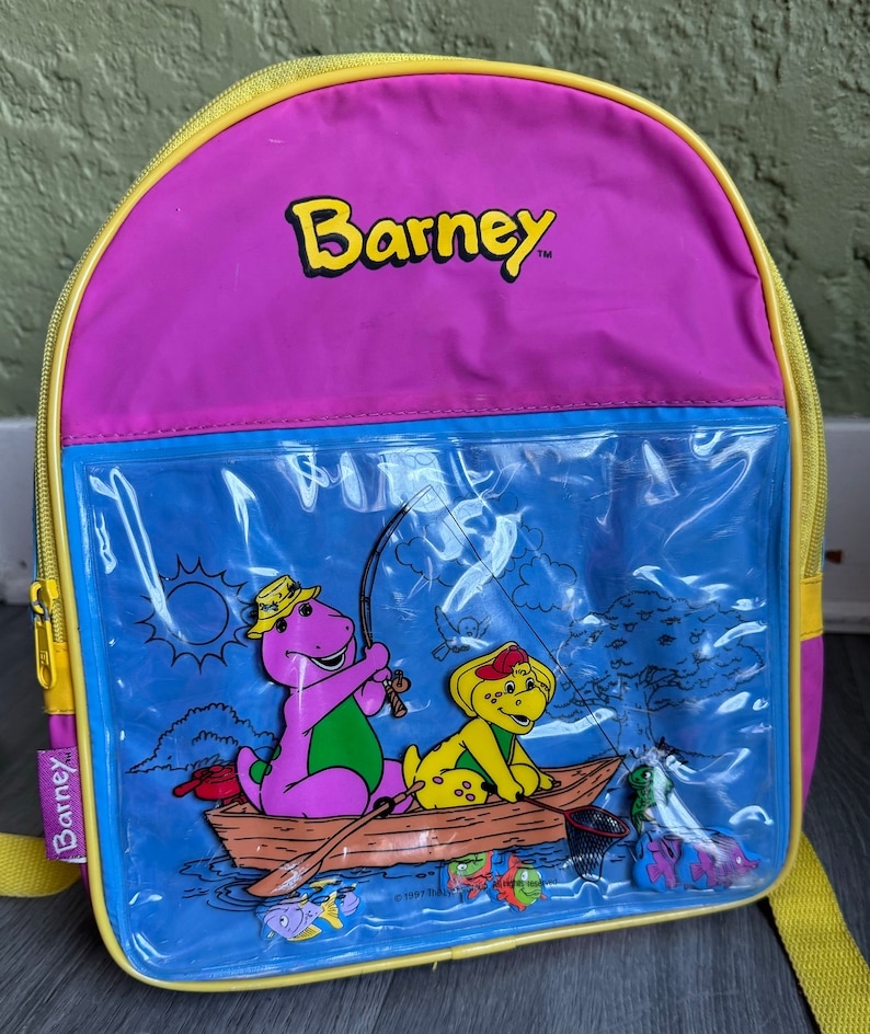 Vintage/ 1997/ Barney/ Kids/ Backpack/ Fair Condition - Etsy