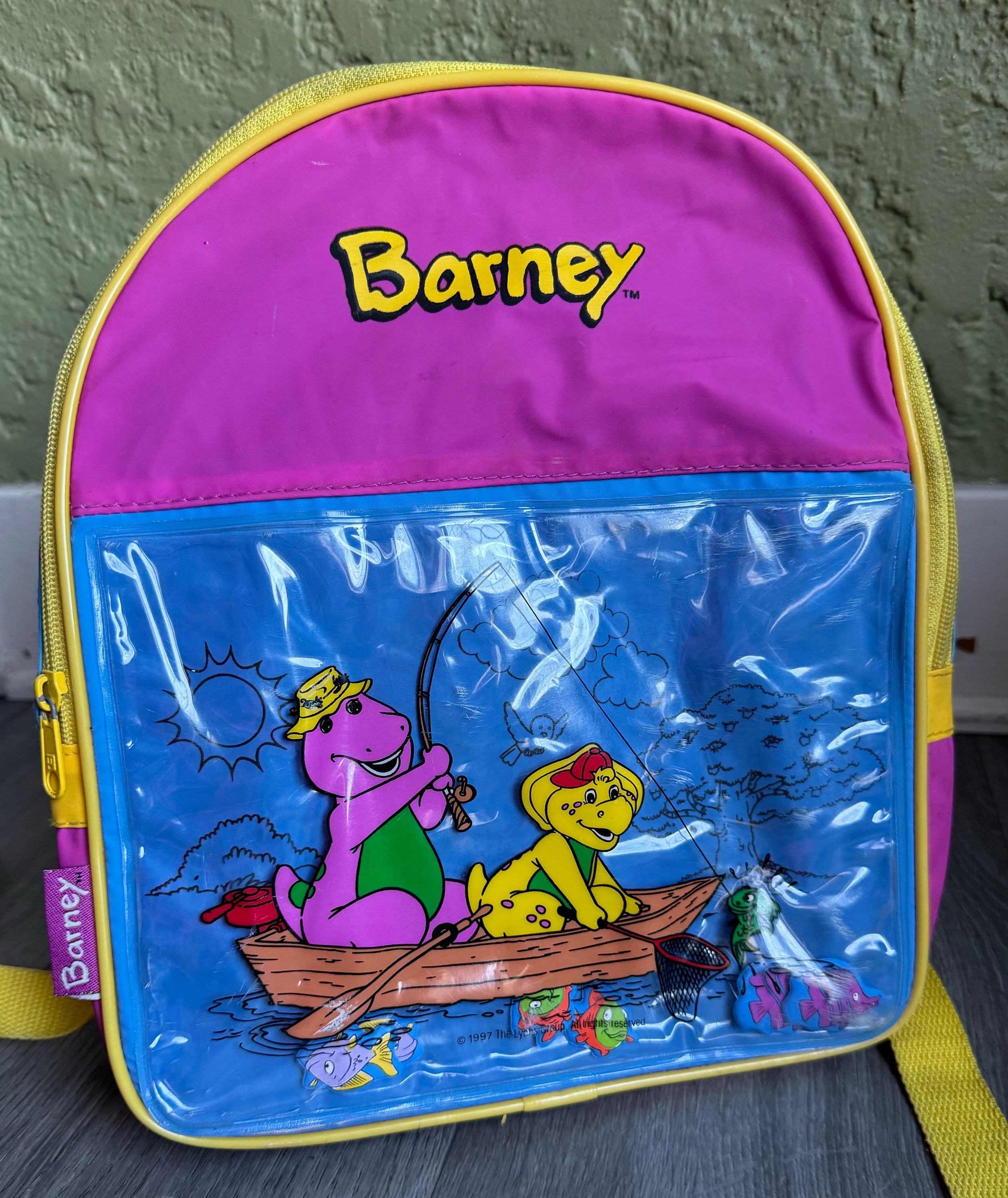 Vintage/ 1997/ Barney/ Kids/ Backpack/ Fair Condition - Etsy