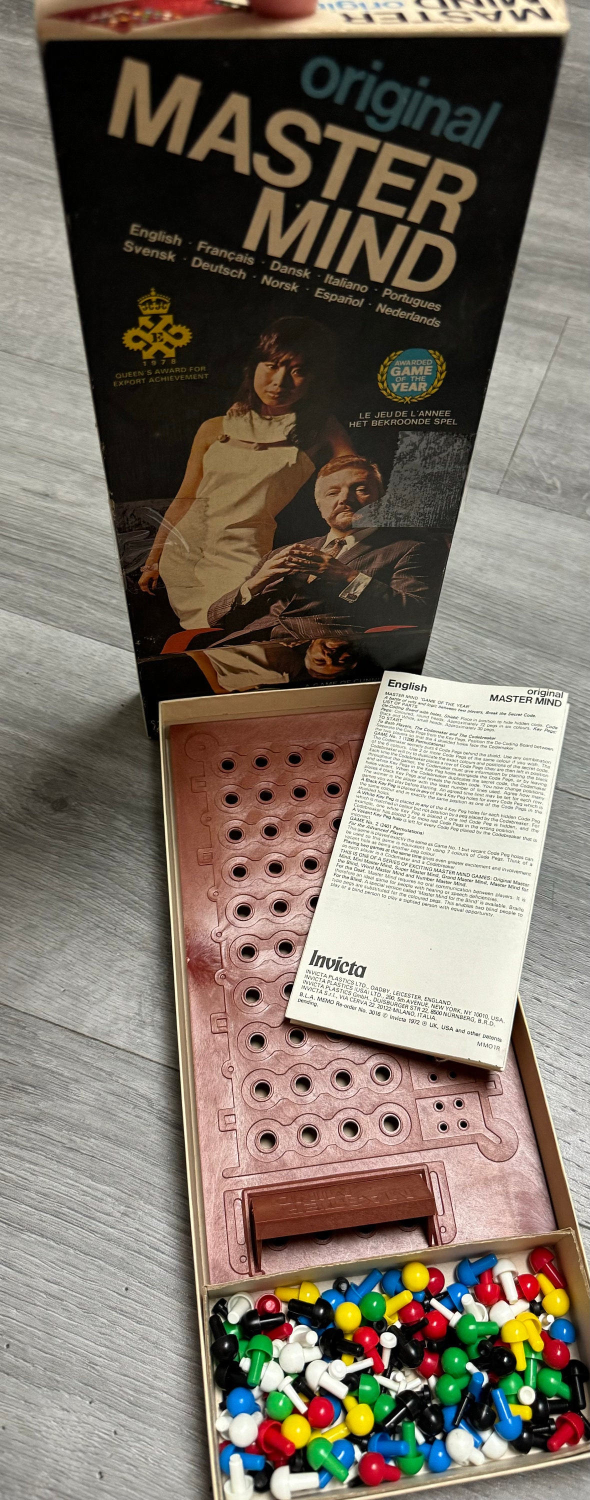 Vintage/ 1972/ Master Mind/ Board Game/ Peg Game/ Complete/ Great ...