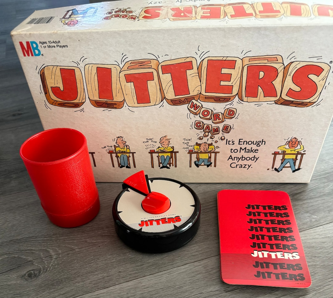 Vintage/ 1986/ JITTERS/ Word Game/ Milton Bradley/ Made in USA ...