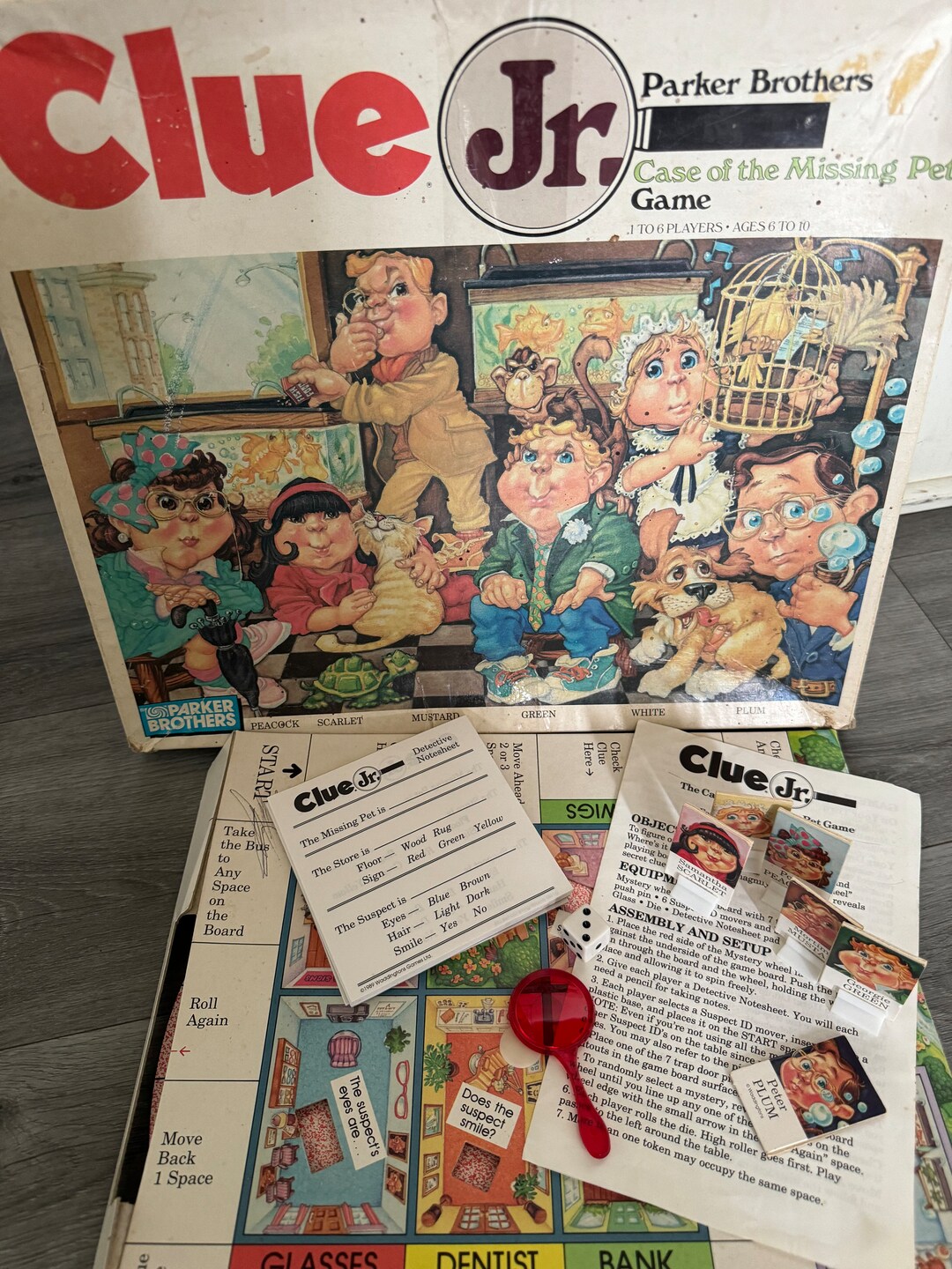 Vintage/ 1989/ Clue/ Jr/ Case of the Missing Pet/ Game/ Parker Brothers ...