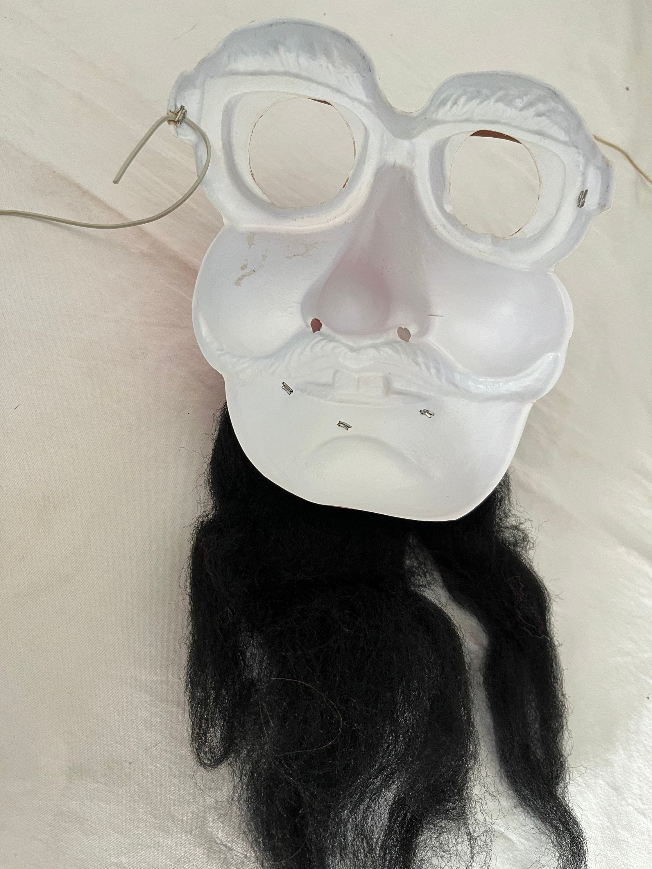 Vintage/ Halloween/ Partial Mask/ Male/ Bearded/ Spectacles/ Big Nose ...