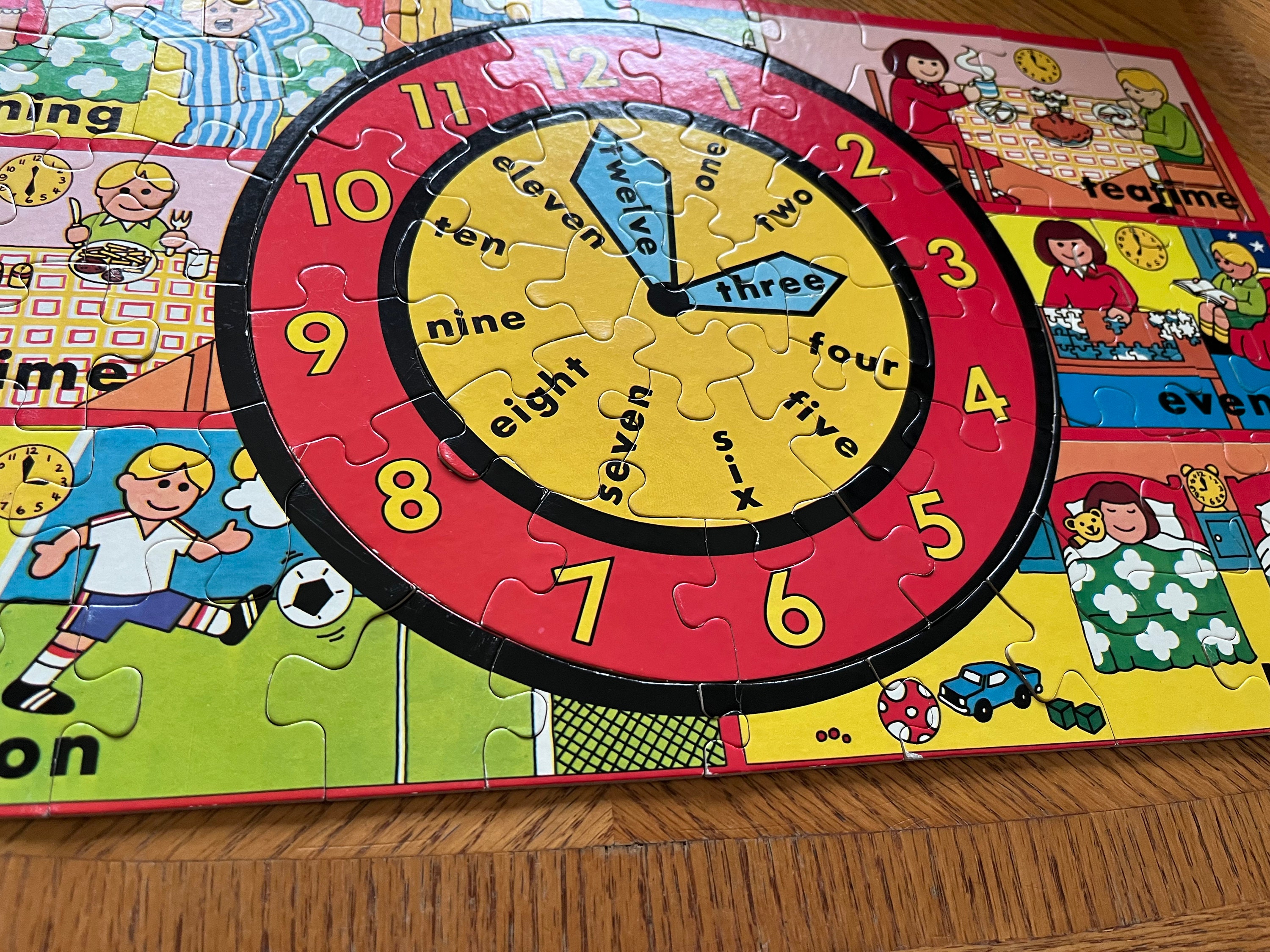 Vintage/ 1985/ Teaching/ Clock/ Puzzle/ Waddingtons/ World of - Etsy