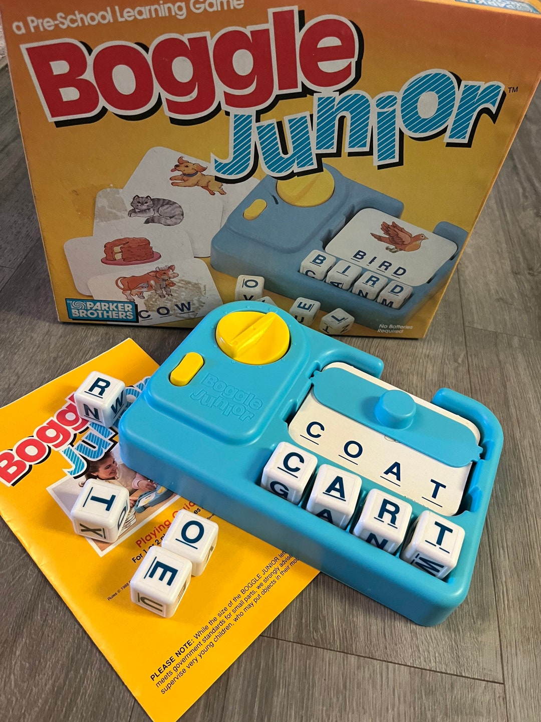 Vintage/ 1988/ Boggle/ Junior/ A Pre School Learning Game/ Parker Brothers/ Word Game/ Skills ...
