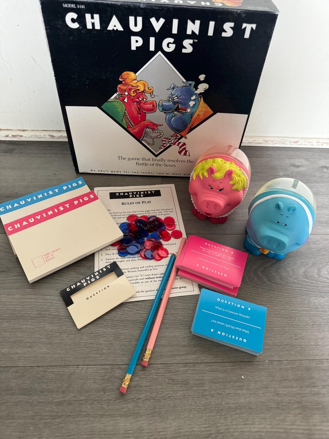 Vintage/ 1991/ Chauvinist Pigs/ Adult/ Game/ Complete/ Good Condition ...