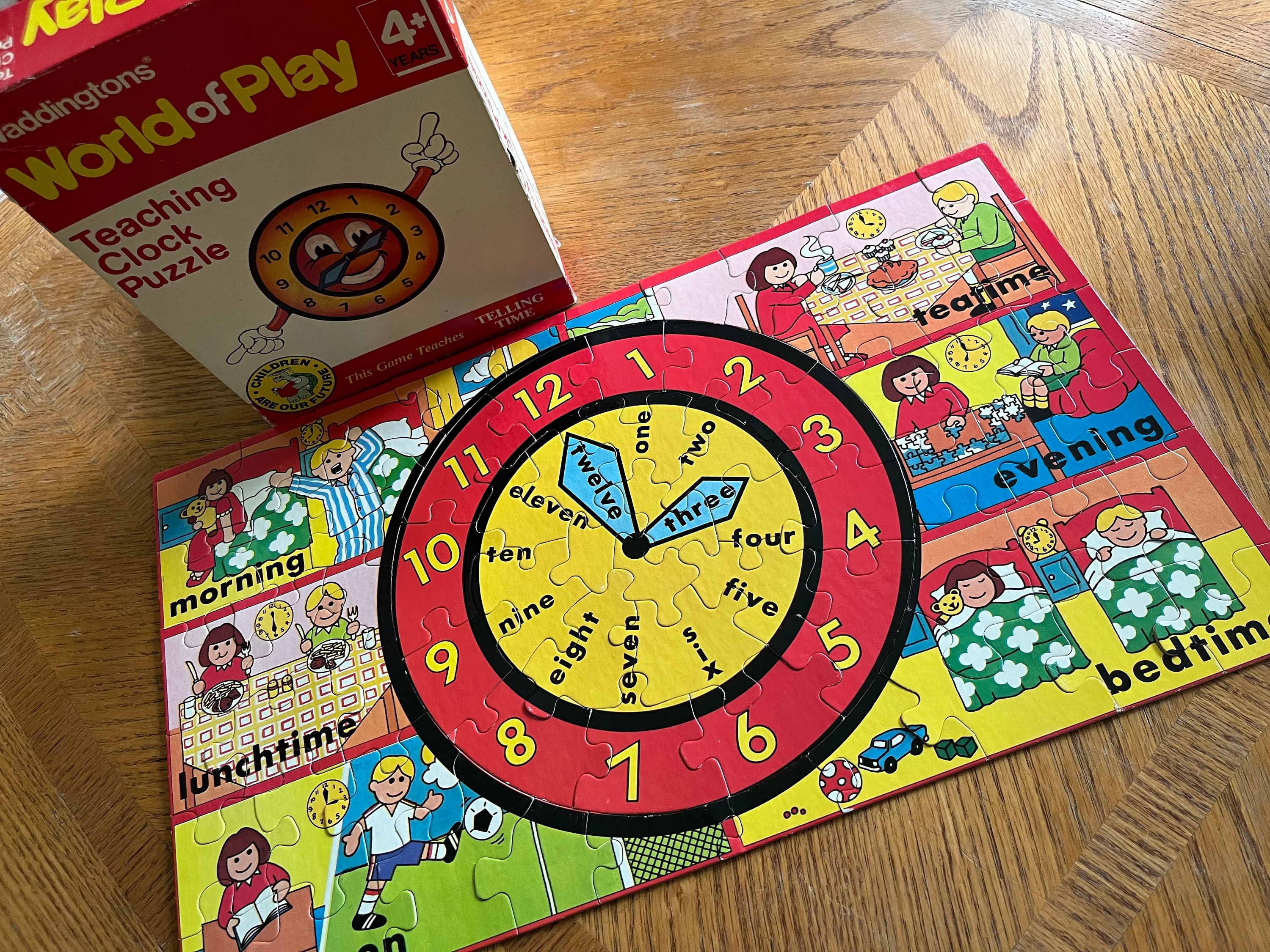 Vintage/ 1985/ Teaching/ Clock/ Puzzle/ Waddingtons/ World of - Etsy