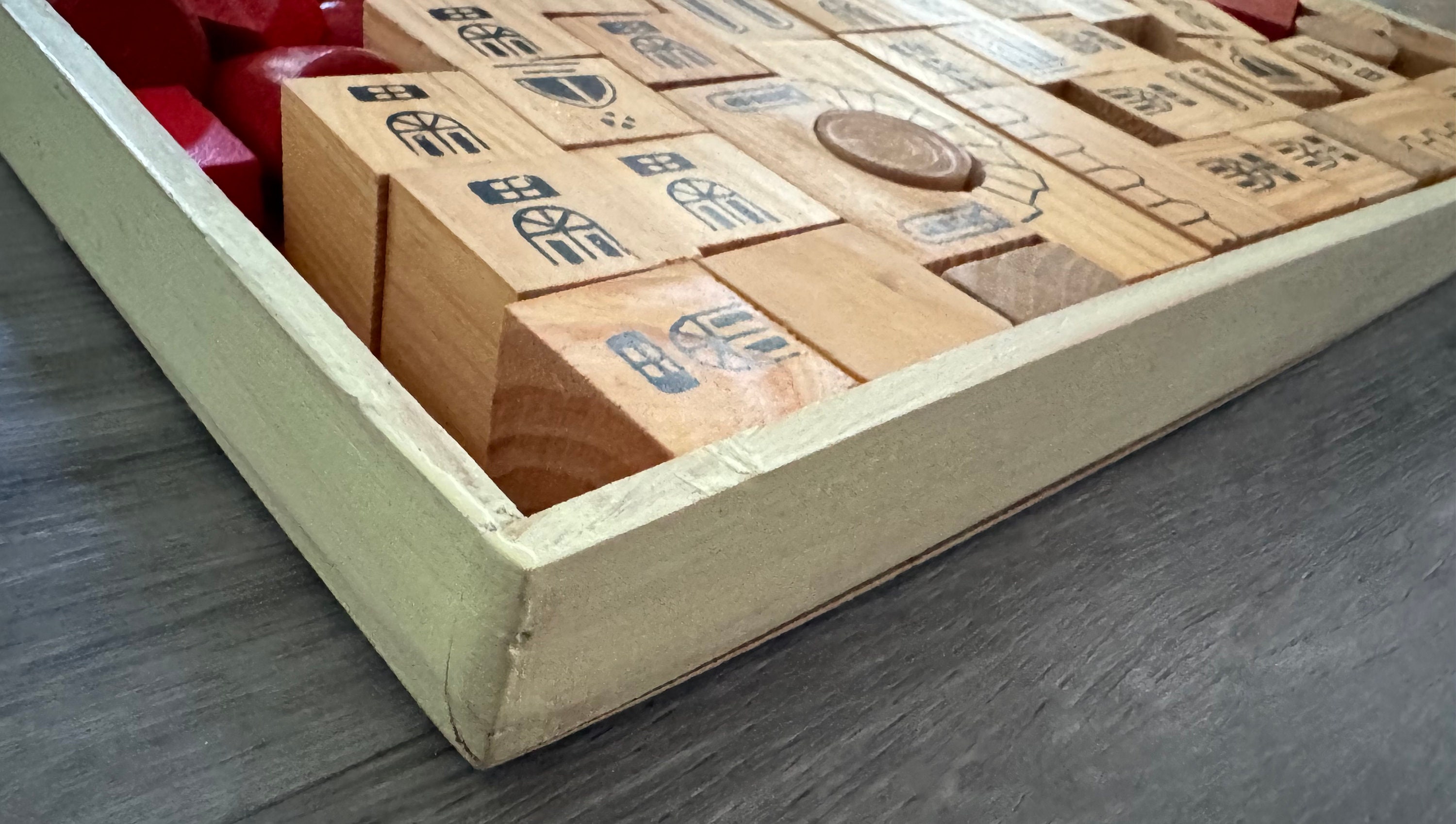 Vintage/ 1986/ Castle Blocks/ Wooden Block Set/ Chadwick/ Fair-good ...