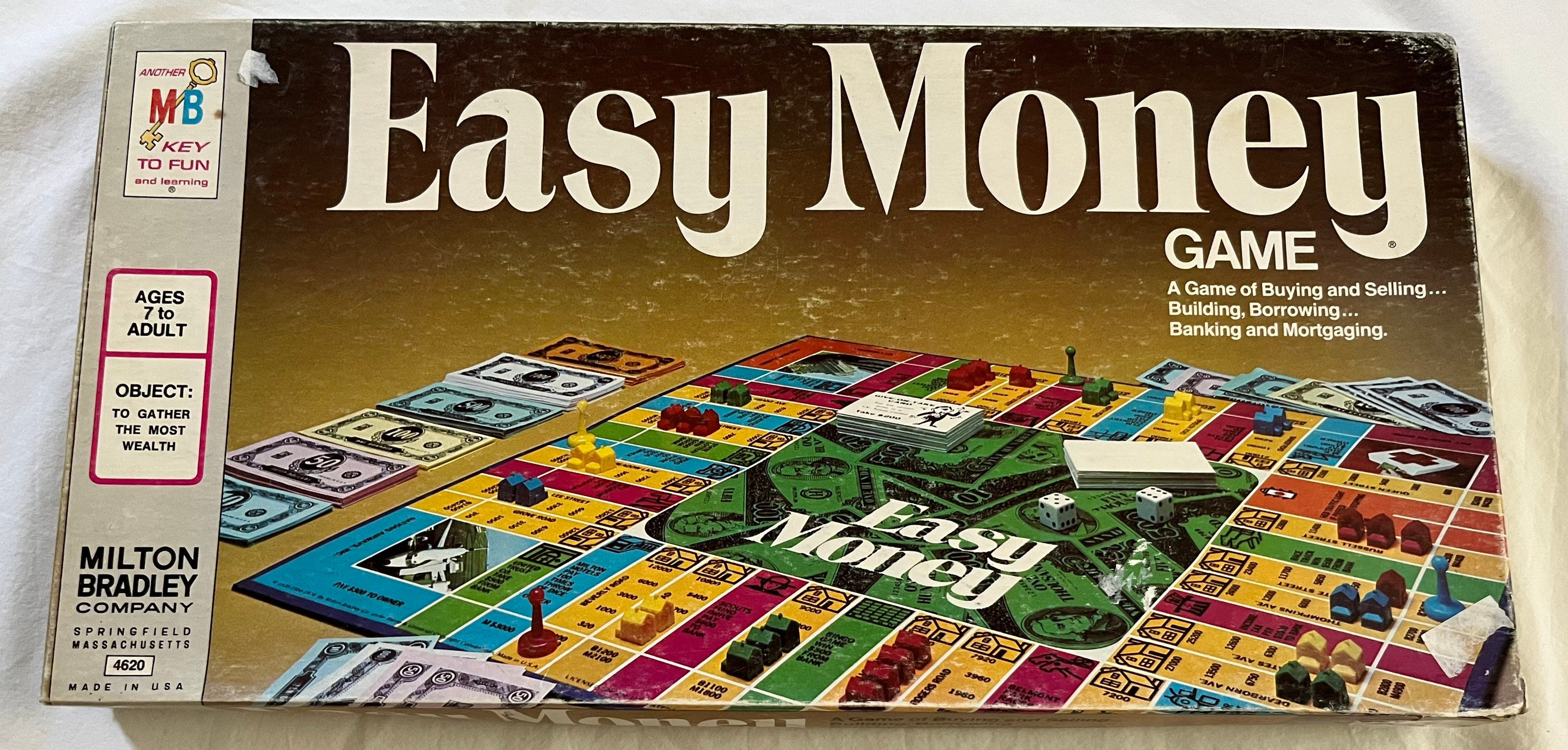 Vintage/ 1974/ Easy Money/ Board Game/ Milton Bradley/ Financial ...