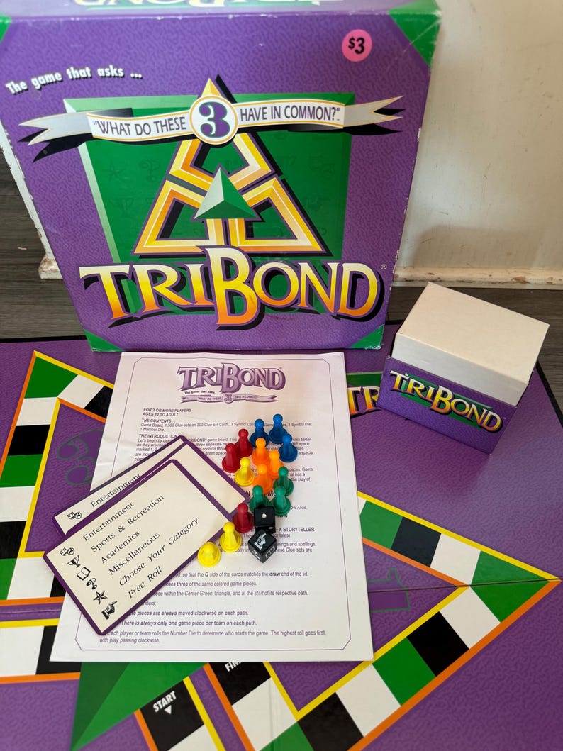 Vintage/ 1995/ Tribond/ Board Game/ Clue Set Cards/ Volume 1/ Complete ...