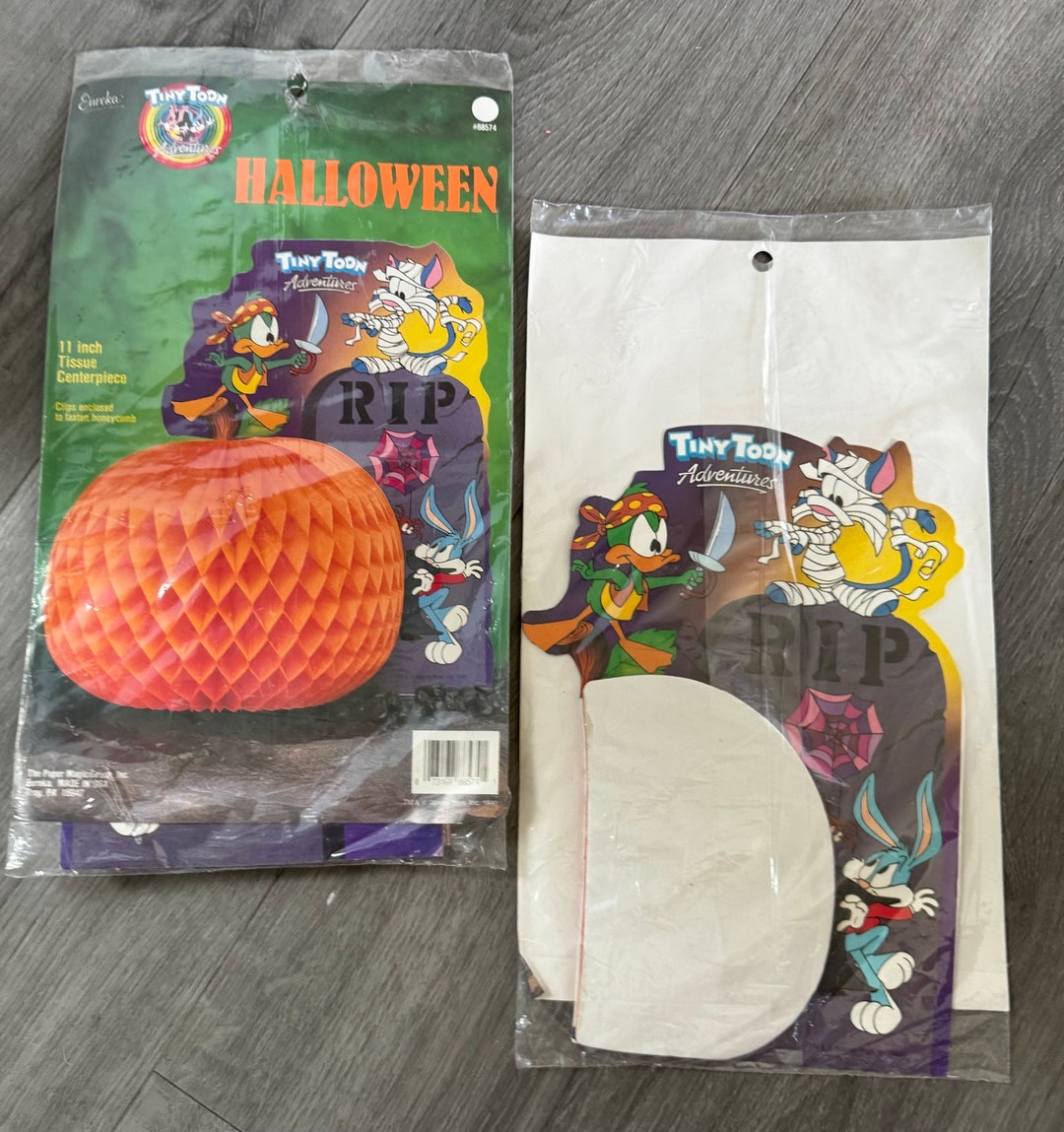 New Old Stock/ 2/ Tiny Toons/ Halloween/ Tissue/centerpiece/ 11”/ Tiny ...