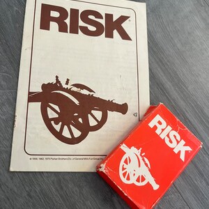 Vintage/ 1975/ Risk/ World Conquest Game/ Parker Brothers/ No 44/ Made ...