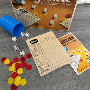 Vintage/ 1978/ Yahtzee/ Dice/ Game/ E S Lowe/ Complete/ Very Good ...