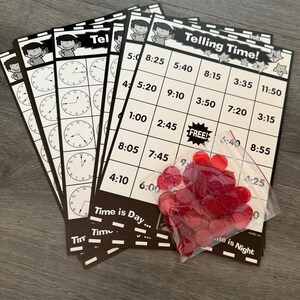 New/ Quiz N Learn/ Tell Time/ Bingo/ Game/ Time Telling Skills - Etsy