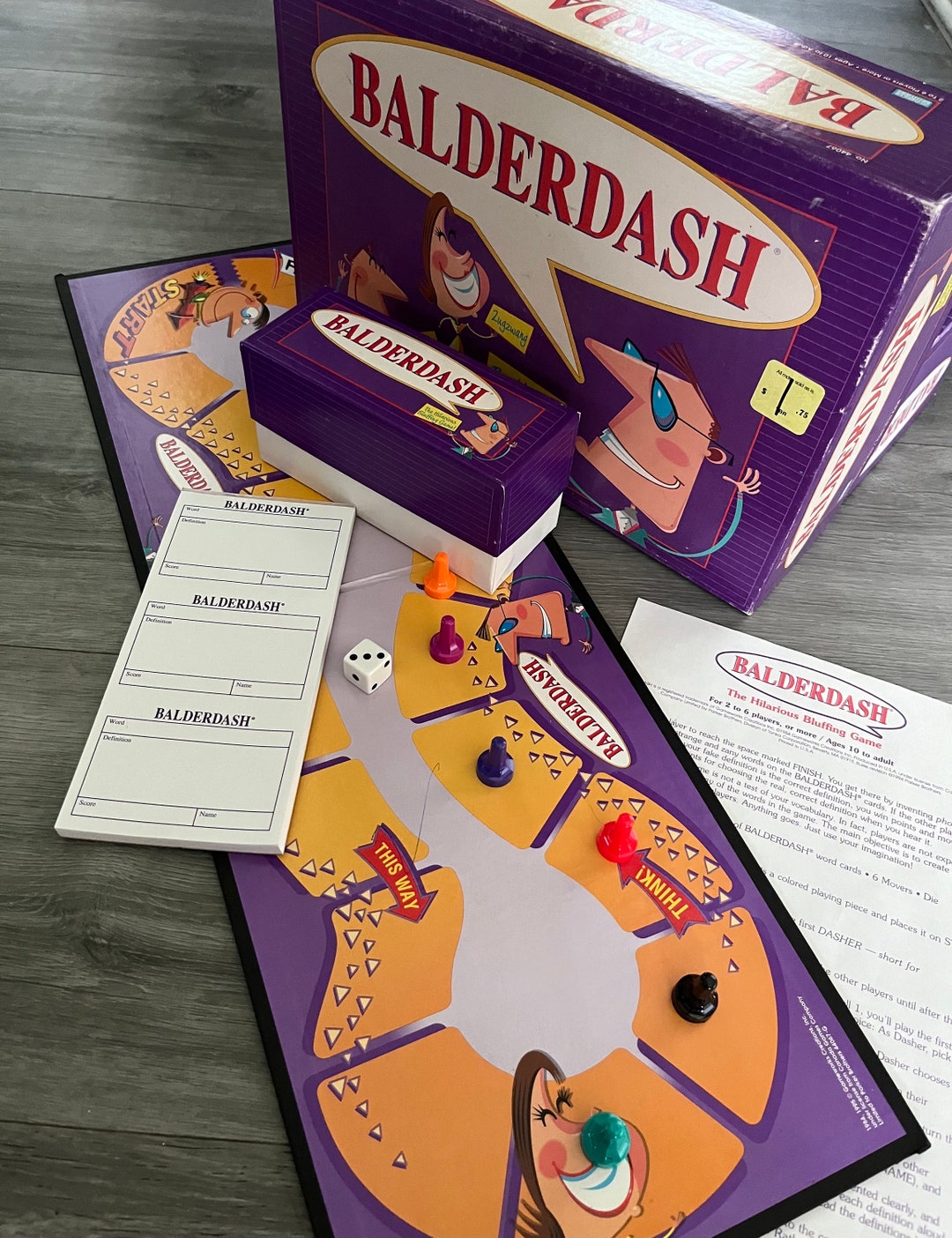 Vintage/ 1995/ Balderdash/ Hilarious/ Buffing/ Game/ No 250/ Gameworks ...