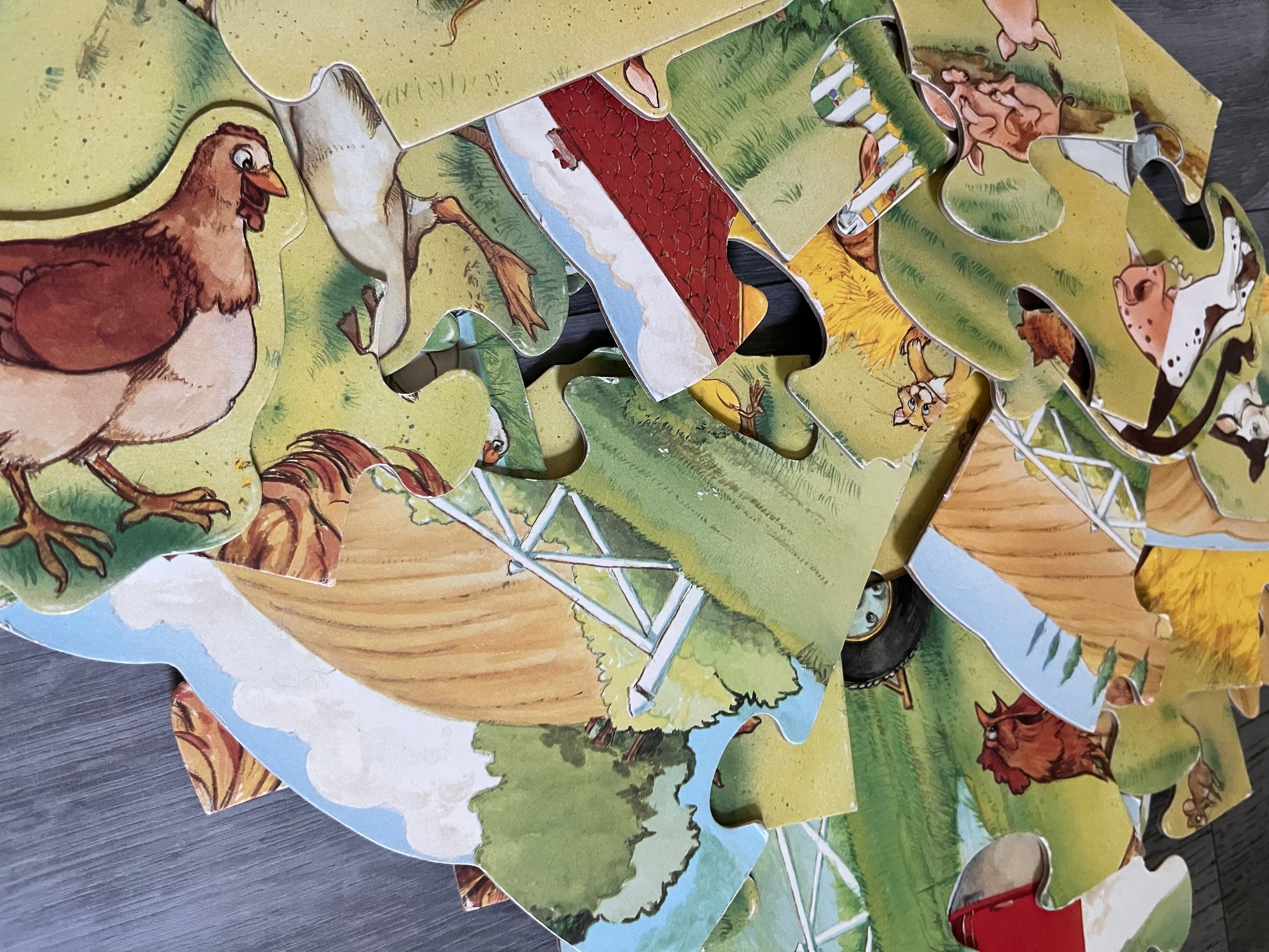 Vintage/ 1993/ Farm Animals/ Giant Floor/ Puzzle/ Made in USA/ Complete ...