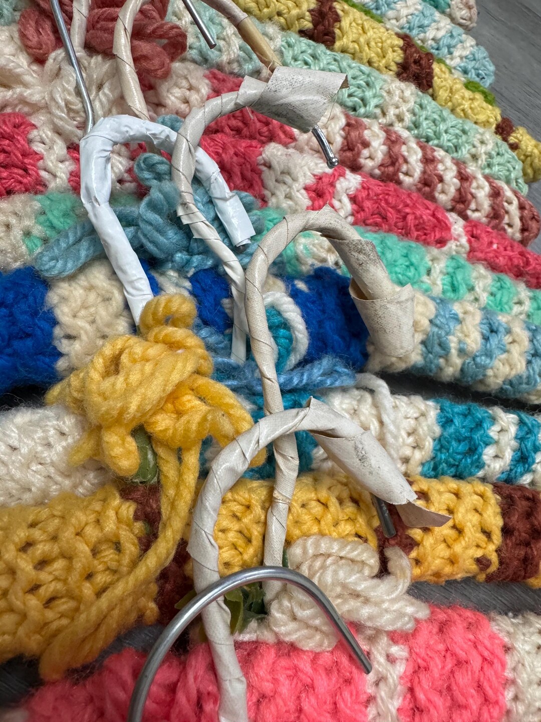 Vintage/ Lot of 17/ Crochet Hangers/ NEED TLC/ Fair Condition - Etsy