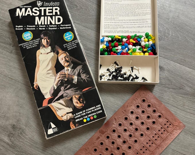 Vintage/ 1972/ Master Mind/ Board Game/ Peg Board/ Complete/ Very Good ...