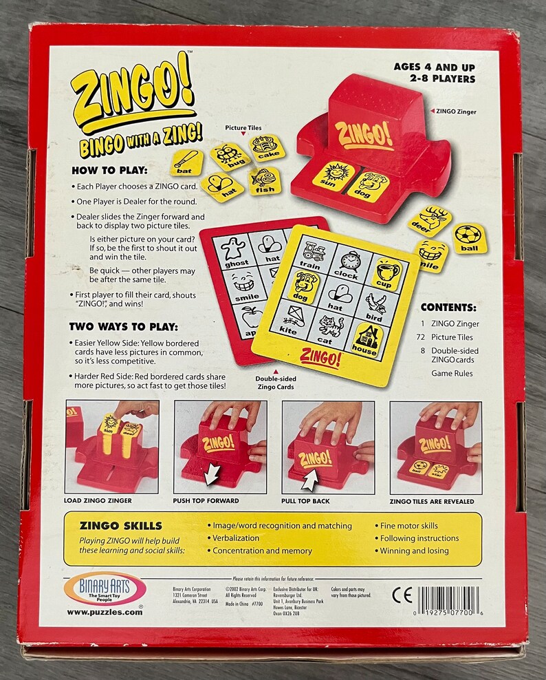 Vintage/ 2002/ Zingo/ Bingo With A Zing/ Binary Arts/ Good Condition - Etsy