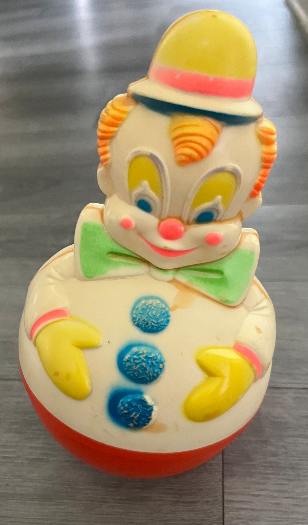 Vintage/ 1977/ Roku Poly/ Clown/ Kids/ Toy/ Sanitoy/ Nursery/ Good ...