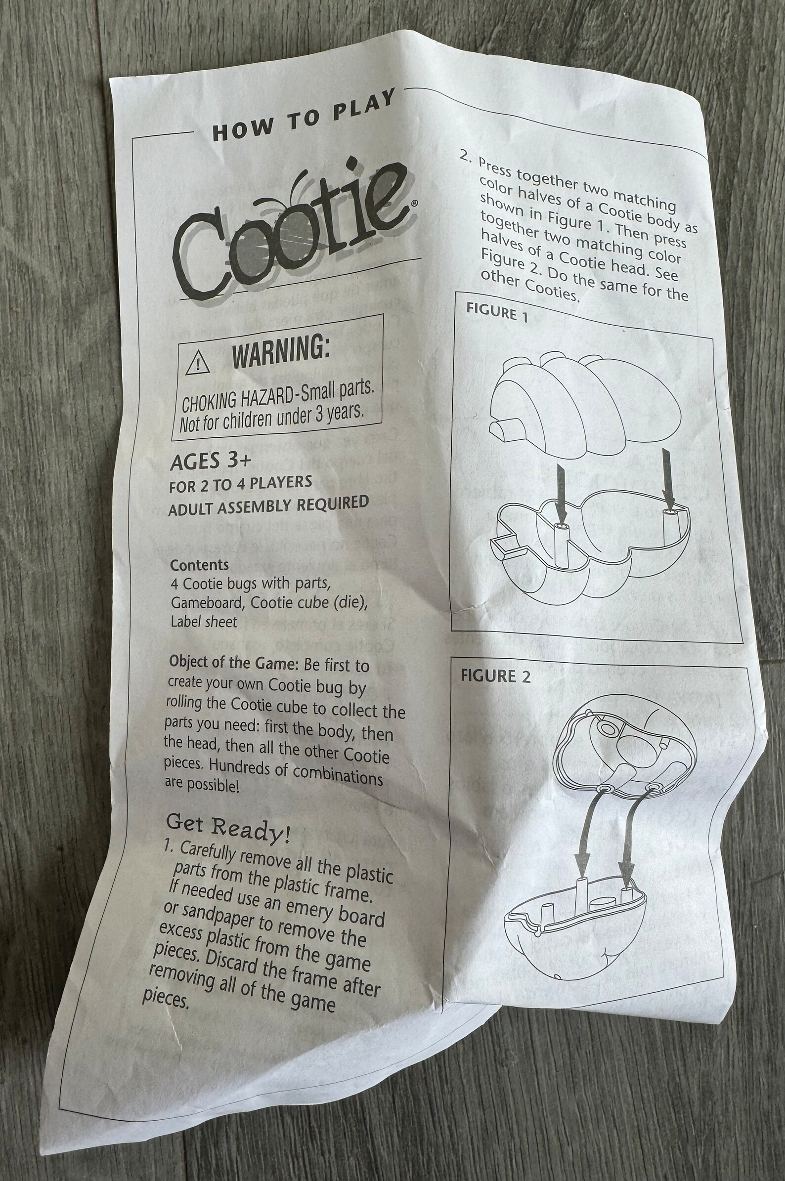 Vintage/ 1999/ Cootie/ Cootie Games/ Milton Bradley/ Complete/ Good Condition - Etsy