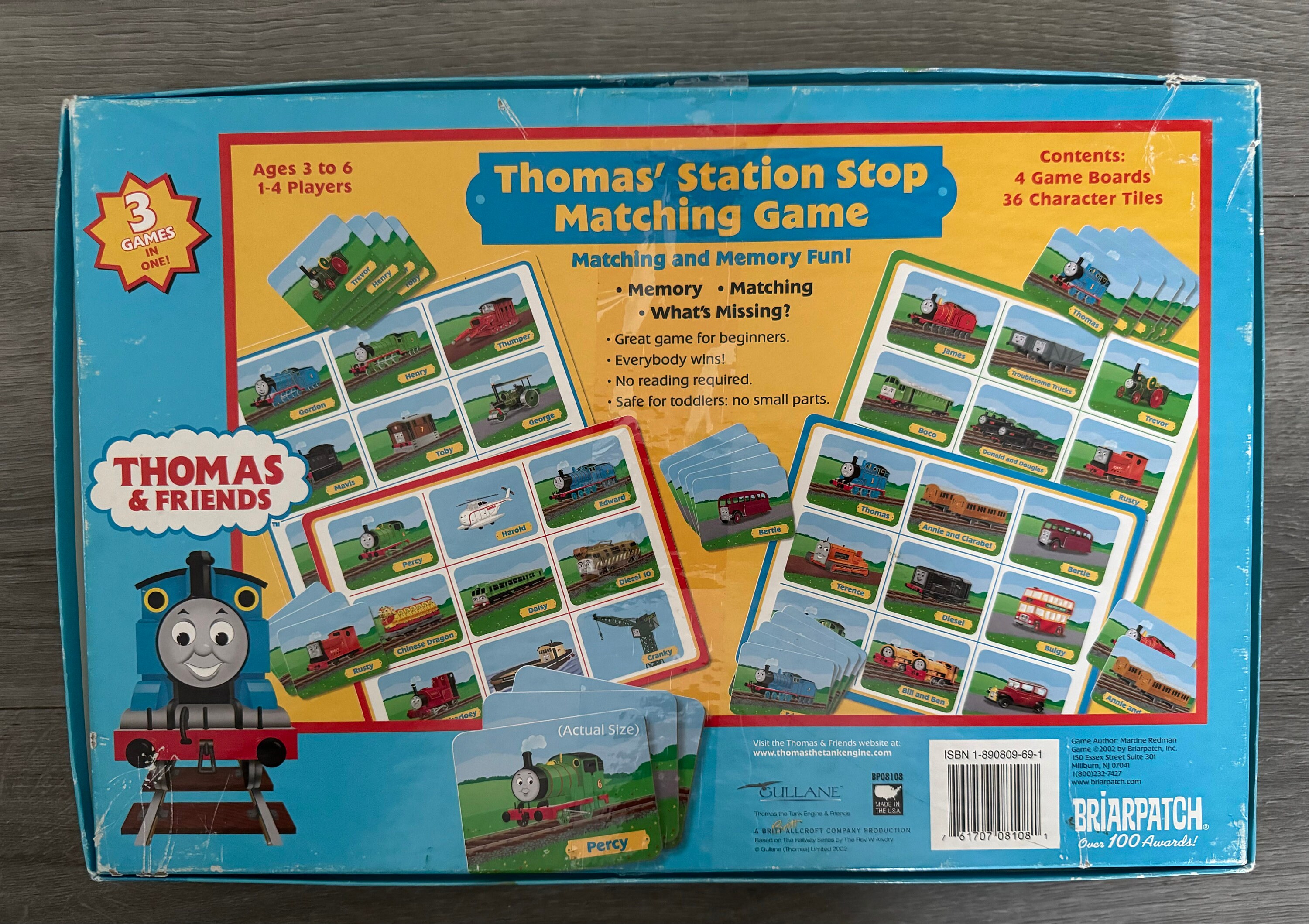 Vintage/ 2002/ Thomas & Friends/ Matching Game/ Thomas Station Stop/ 3 ...