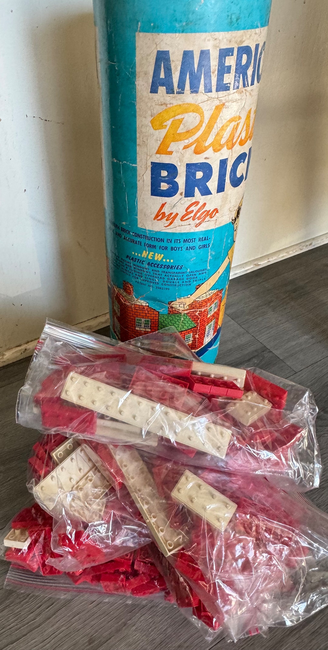 Vintage/ 1950s/ American Plastic Bricks/ by Elgo/ Fair Condition ...