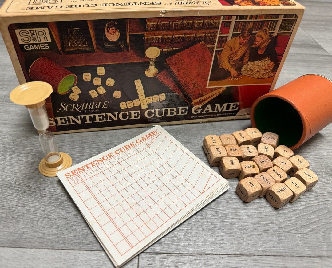 Vintage/ 1971/ Scrabble/ Sentence Cube/ Game/ Scrabble Brand/ No 96 ...