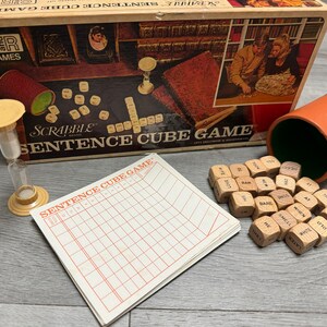 Vintage/ 1971/ Scrabble/ Sentence Cube/ Game/ Scrabble Brand/ No 96 ...