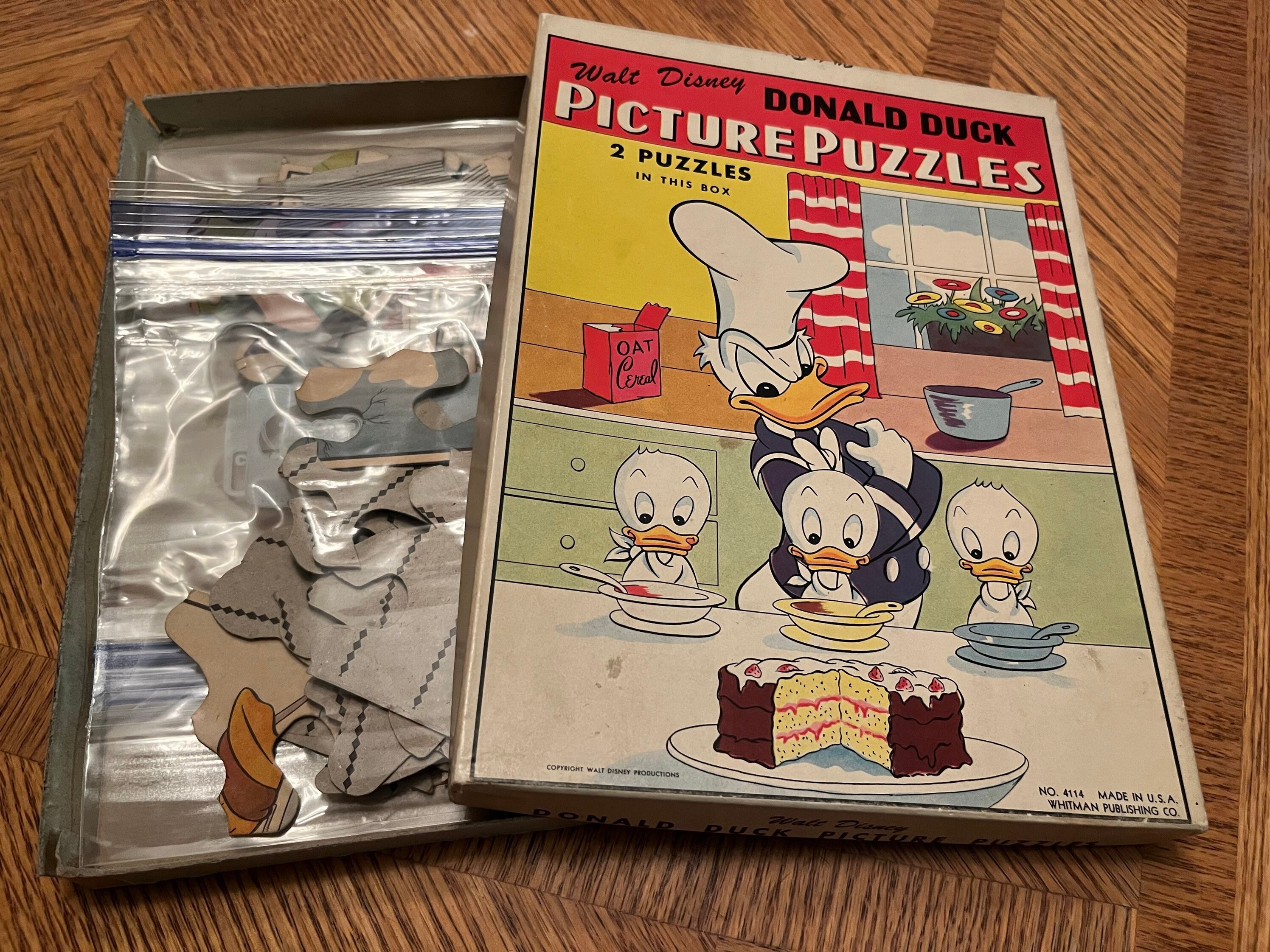 Rare/ 1950s/ 1960s/ Walt Disney/ Donald Duck/ Picture Puzzles/ 2 ...