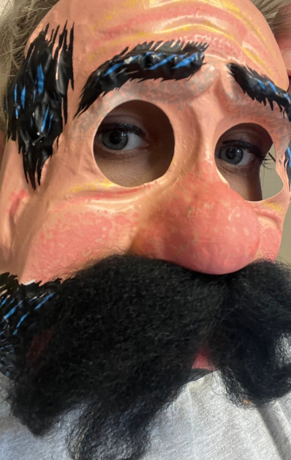 Vintage/ Halloween/ Partial Mask/ Male/ Bald/ Big Nos… - Gem