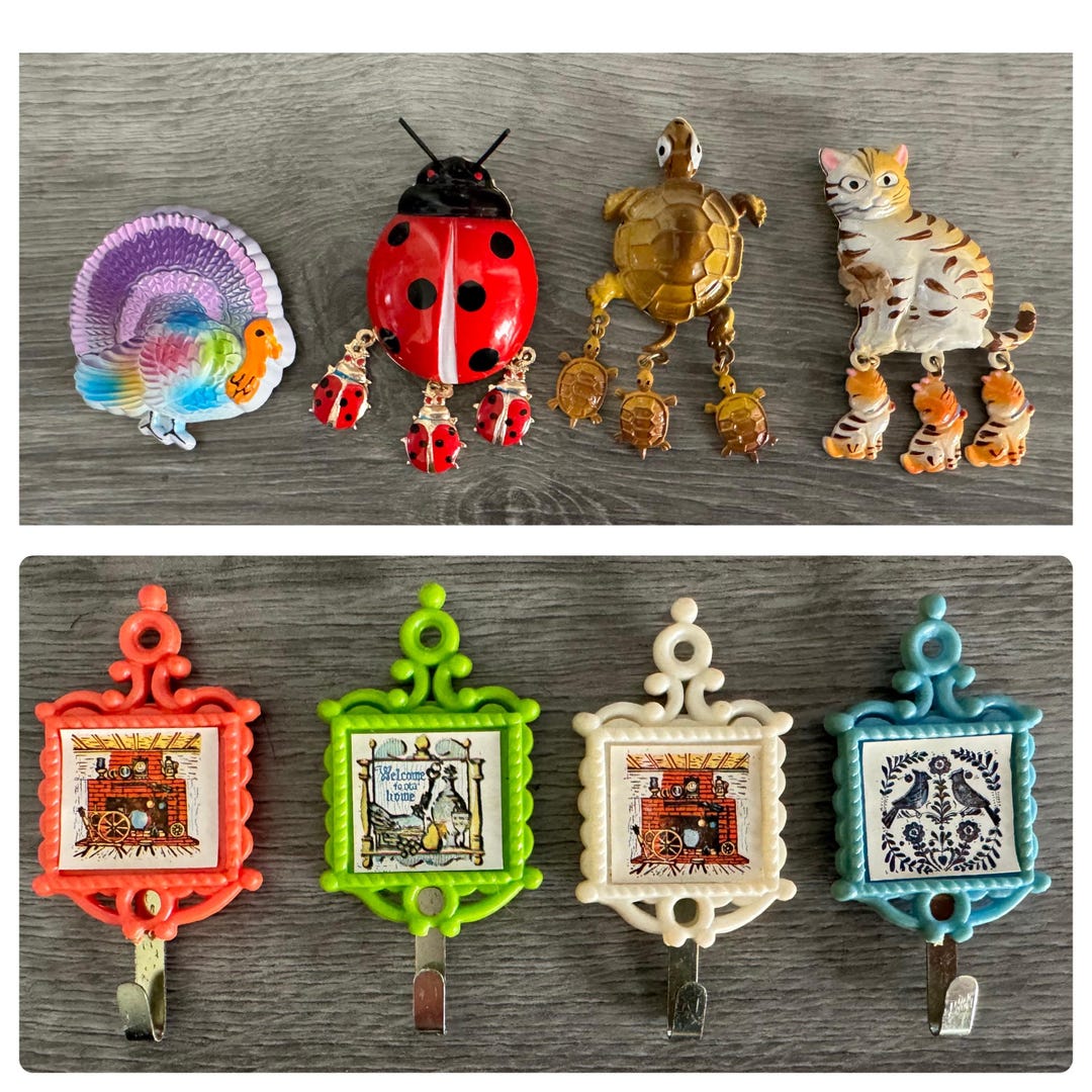 Vintage/ Magnets/ 2 Lots/ SOLD SEPARATELY/ Lot of 4 Tin Refrigerator ...