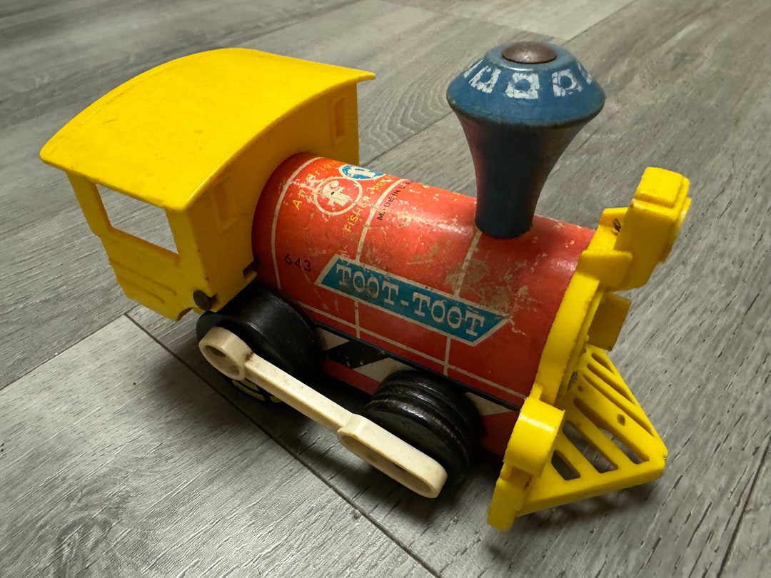 Vintage/ 1964/ Toot Toot/ Wooden/ Train/ Fisher Price/ 643/ Made in USA ...