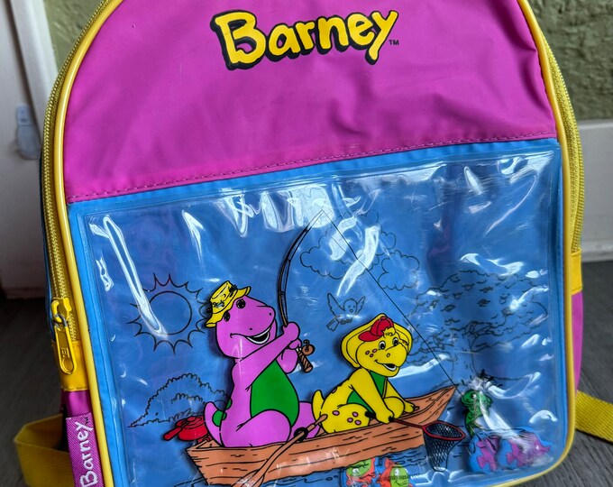 Vintage/ 1997/ Barney/ Kids/ Backpack/ Fair Condition - Etsy