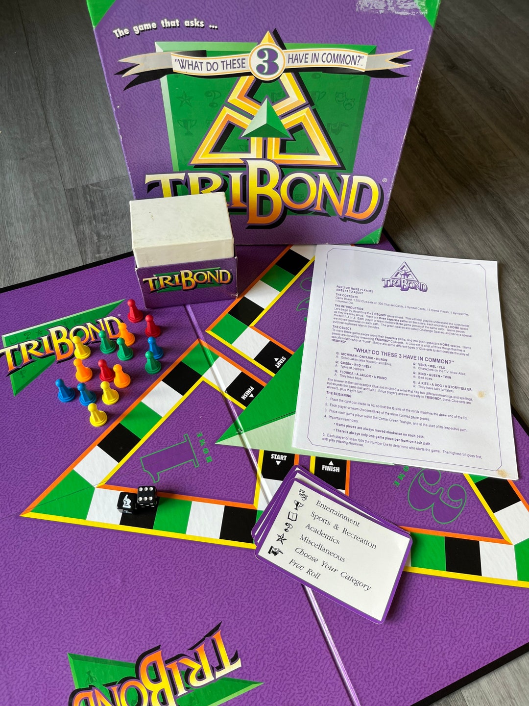 Vintage/1992/tribond/ Board Game/ Clue Set Cards Volume 1/ Complete ...