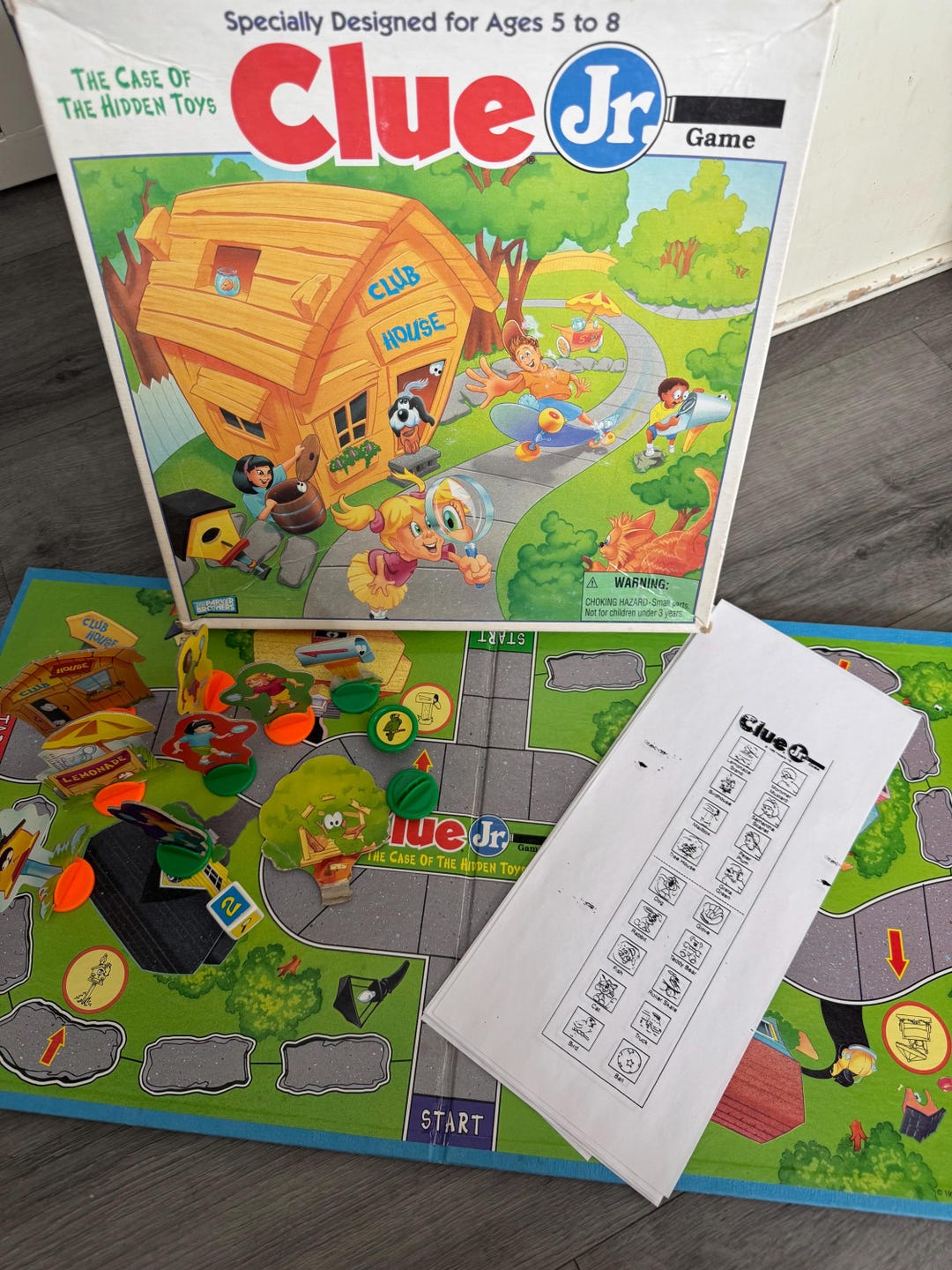 Vintage/ 1995/ Clue Jr/ Game/ the Case of the Hidden Toys/ Parker ...