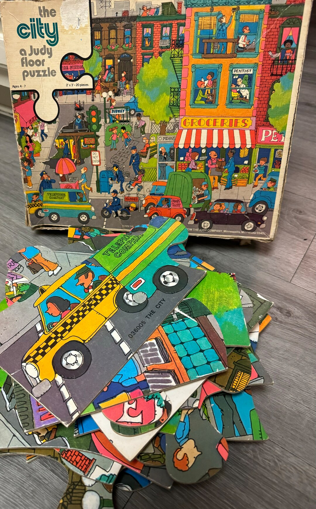 Vintage/ 1976/ the City/ A Judy/ Floor/ Puzzle/ Complete/ Fair ...